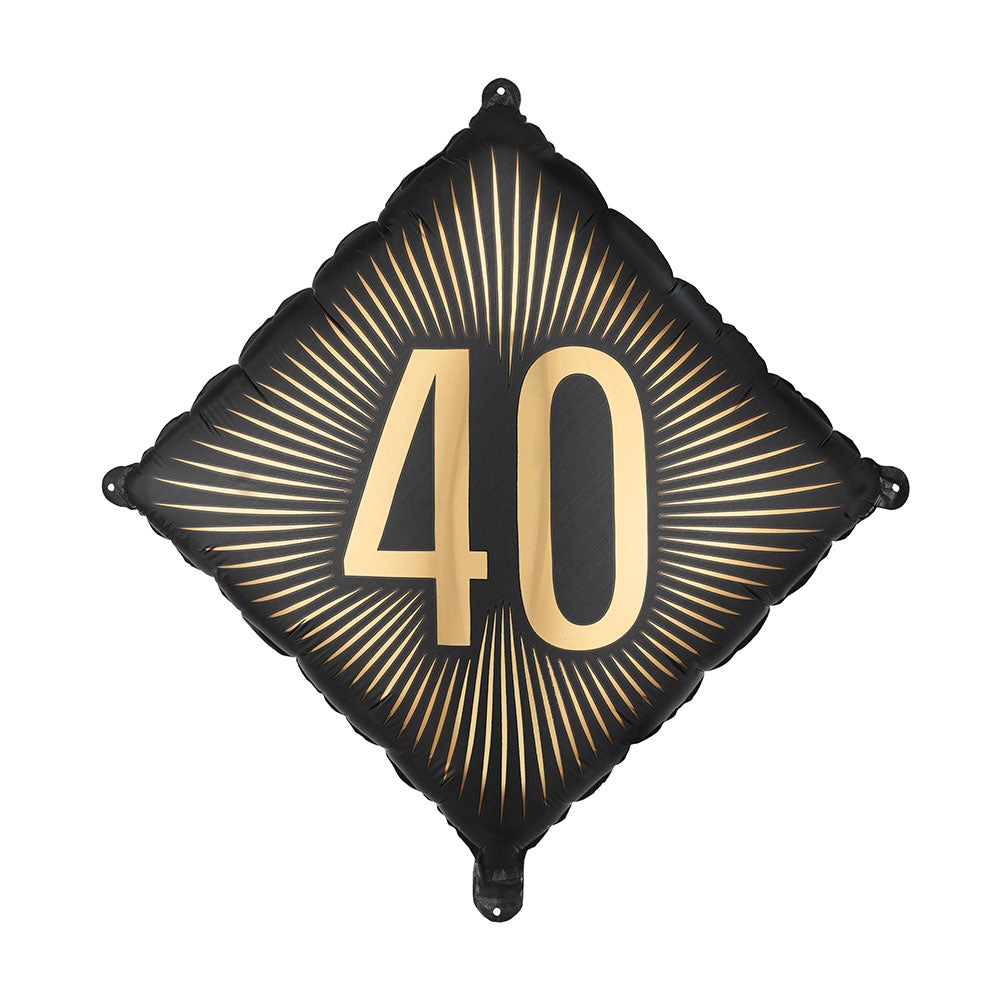 Black & Gold 40 Foil Balloon NZ | The Party Room
