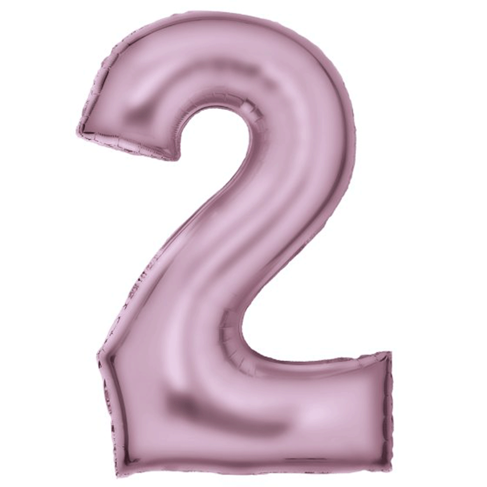 Pastel Pink Giant Foil Number - 2 – The Party Room