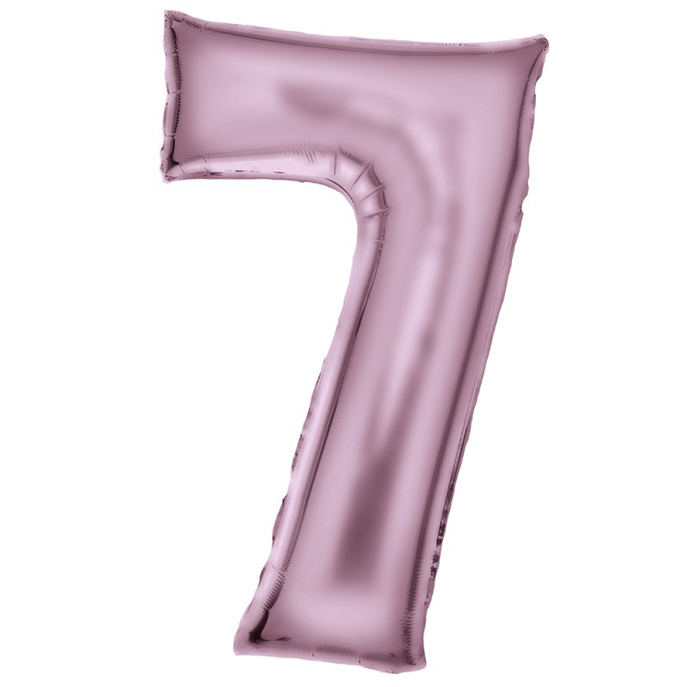 Pastel Pink Giant Foil Number - 7 – The Party Room