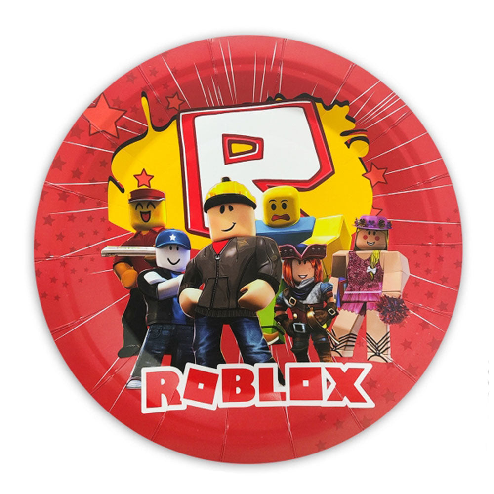 Roblox Red Plates 10pk NZ | Tableware | The Party Room