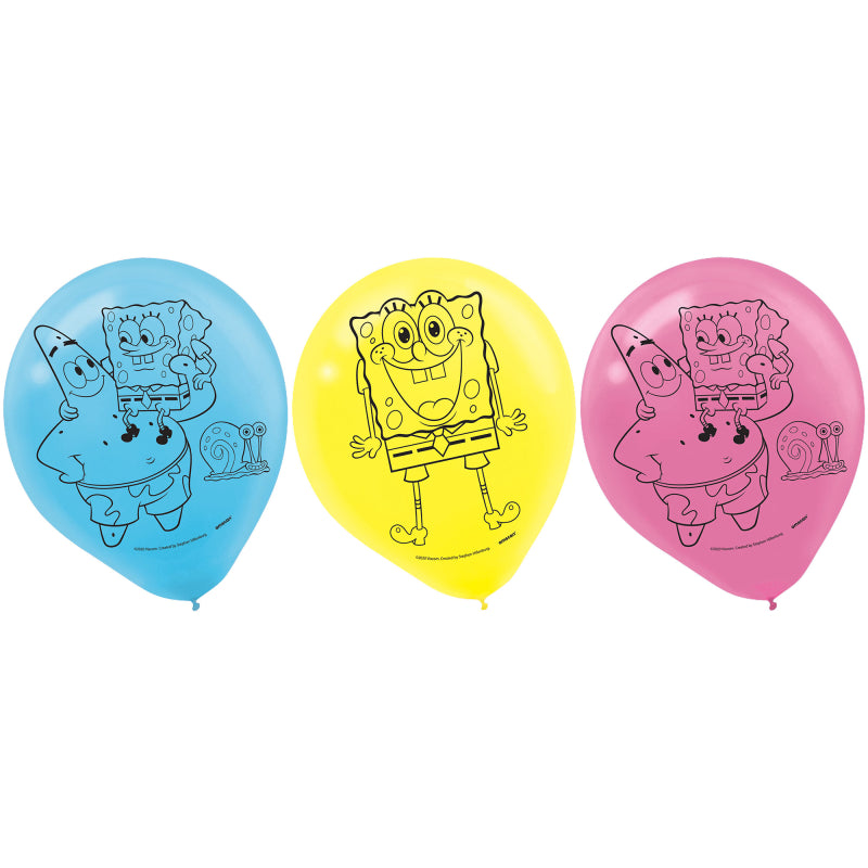 SpongeBob Balloons 6pk NZ | The Party Room
