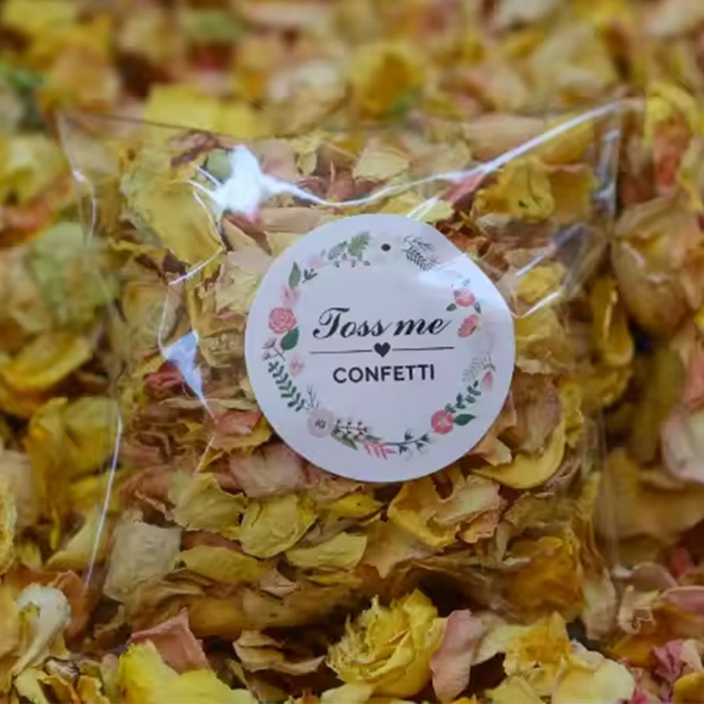 Yellow Rose Flower Confetti NZ | The Party Room