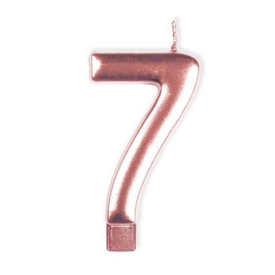 Rose Gold Candle Number 7 | Party Supplies NZ | The Party Room