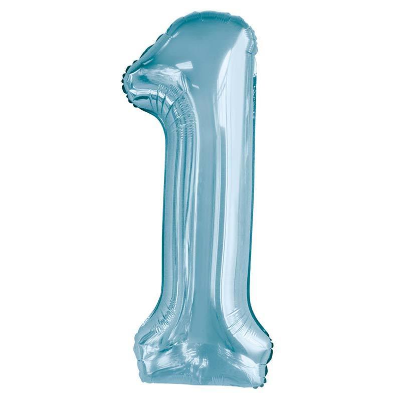 Blue Giant Foil Number Balloon - 1 | The Party Room NZ