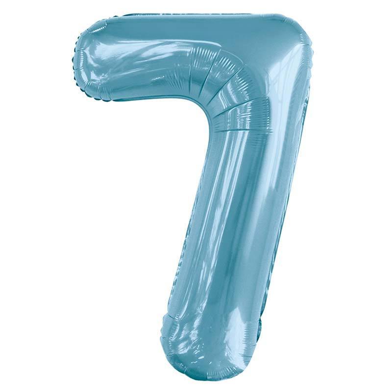 Blue Giant Foil Number Balloon - 7 | The Party Room NZ