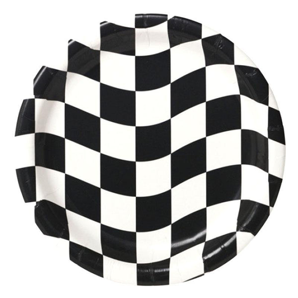 Checkered Racing Dinner Plates NZ | The Party Room