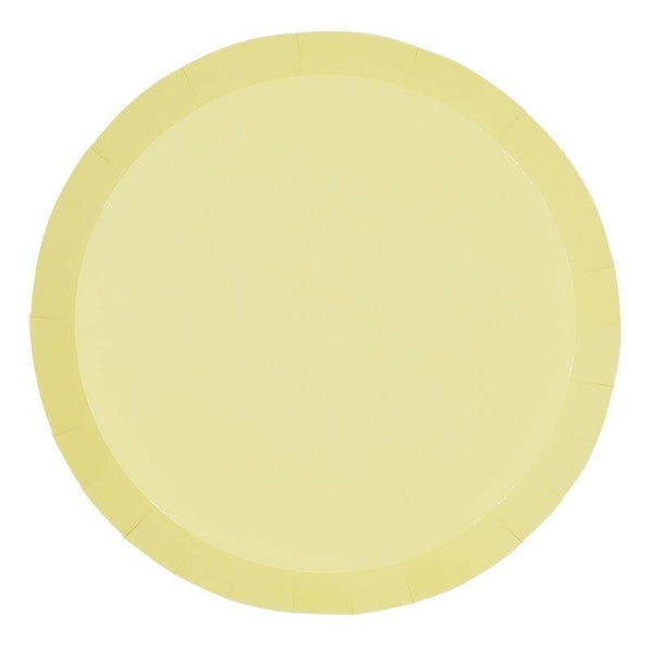 Pastel Yellow Large Plates | Party Supplies NZ | The Party Room