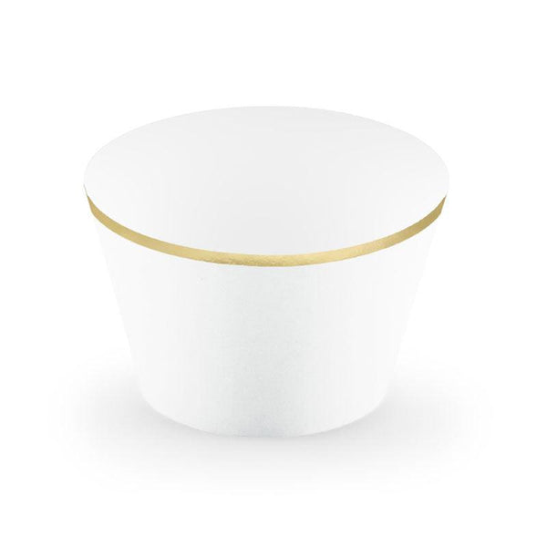 White & Gold Cupcake Wrappers | Baking NZ | The Party Room